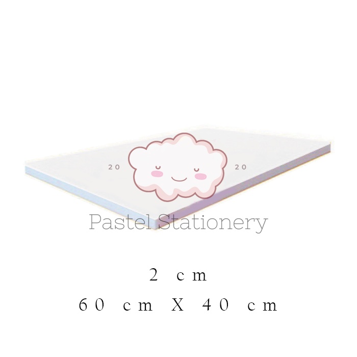 PUTIH Styrofoam Styrofoam 2 cm - 2cm Plain White Cork Foam Sheet ...