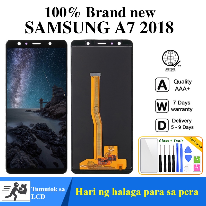 For SAMSUNG A7 2018/A750 LCD Display with Touch Screen Digitizer Assembly LCD Display | Shopee ...