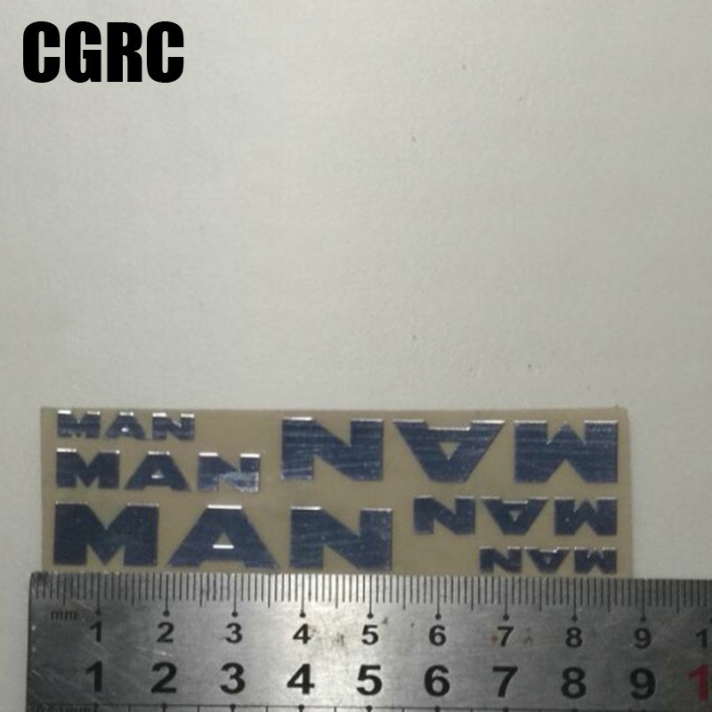Metal Letter Stickers for 1/14 Tamiya RC Truck Trailer Tipper MAN TGX ...
