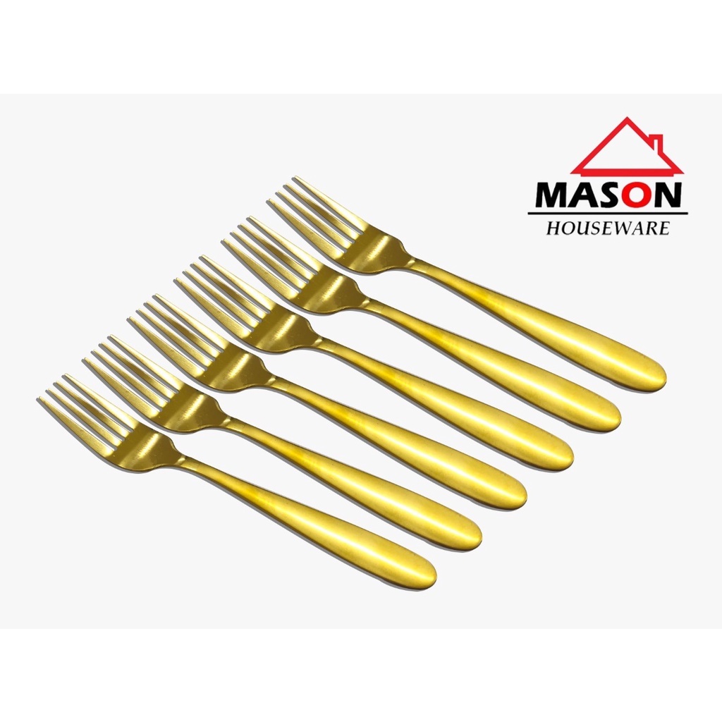 Mason Cake Fork/Tea Fork/MASON GOLD Small Fork 6pcs | Shopee Philippines