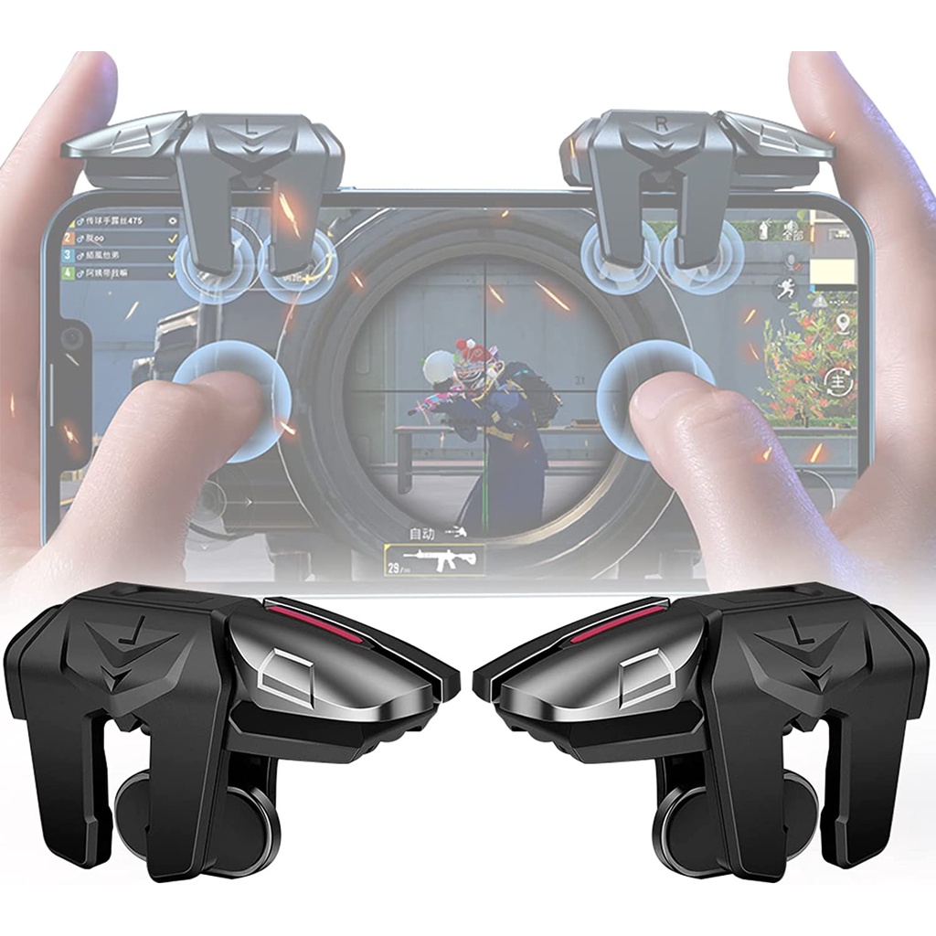 G21 Mobile Game 6 Finger Trigger For Pubg Phone Gaming Controller Alloy Gamepad Joystick Aim