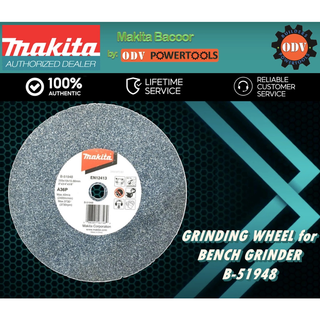 MAKITA 8" x 3/4" x 5/8" Grinding Wheel for Bench Grinder B-51948 - ODV ...