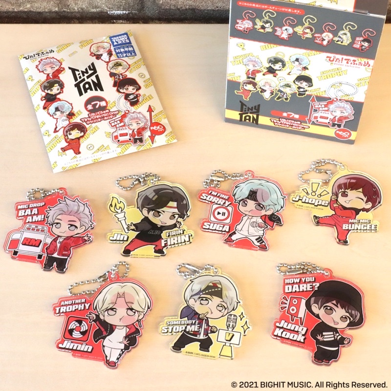 Bts TinyTan Tiny Tan Mic Drop Idol Dynamite Sweet Time Mascot Keyring Keychain Acrylic Charm ...