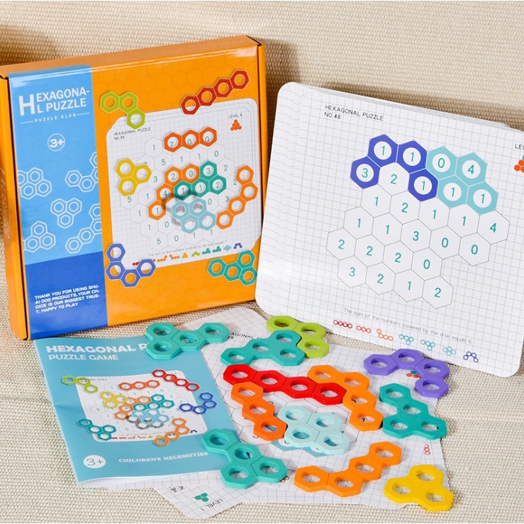 Hexagonal Puzzle Game – Hexagon Number Matching Honeycomb Math Toys ...