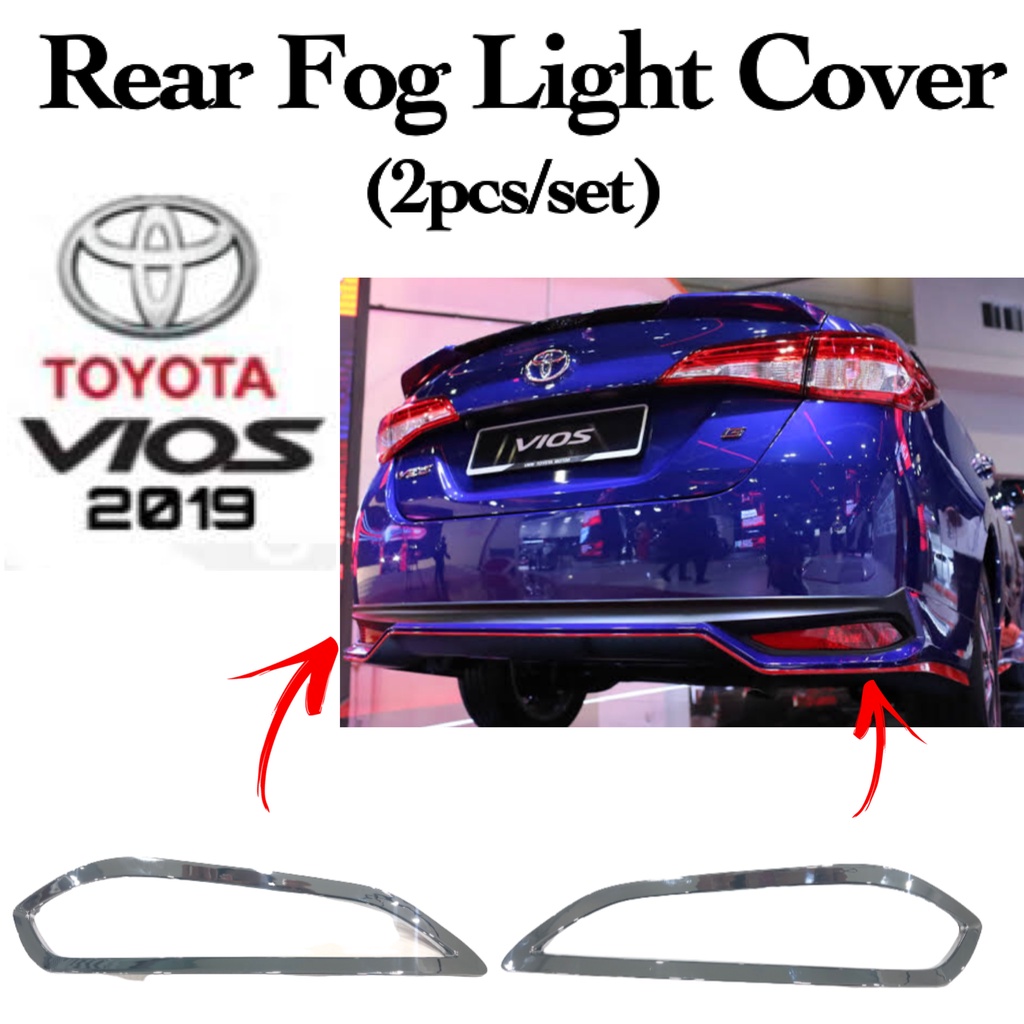 CAOS Toyota Vios 2019 Rear Fog Light Cover Trim Chrome Light Cover Trim ...