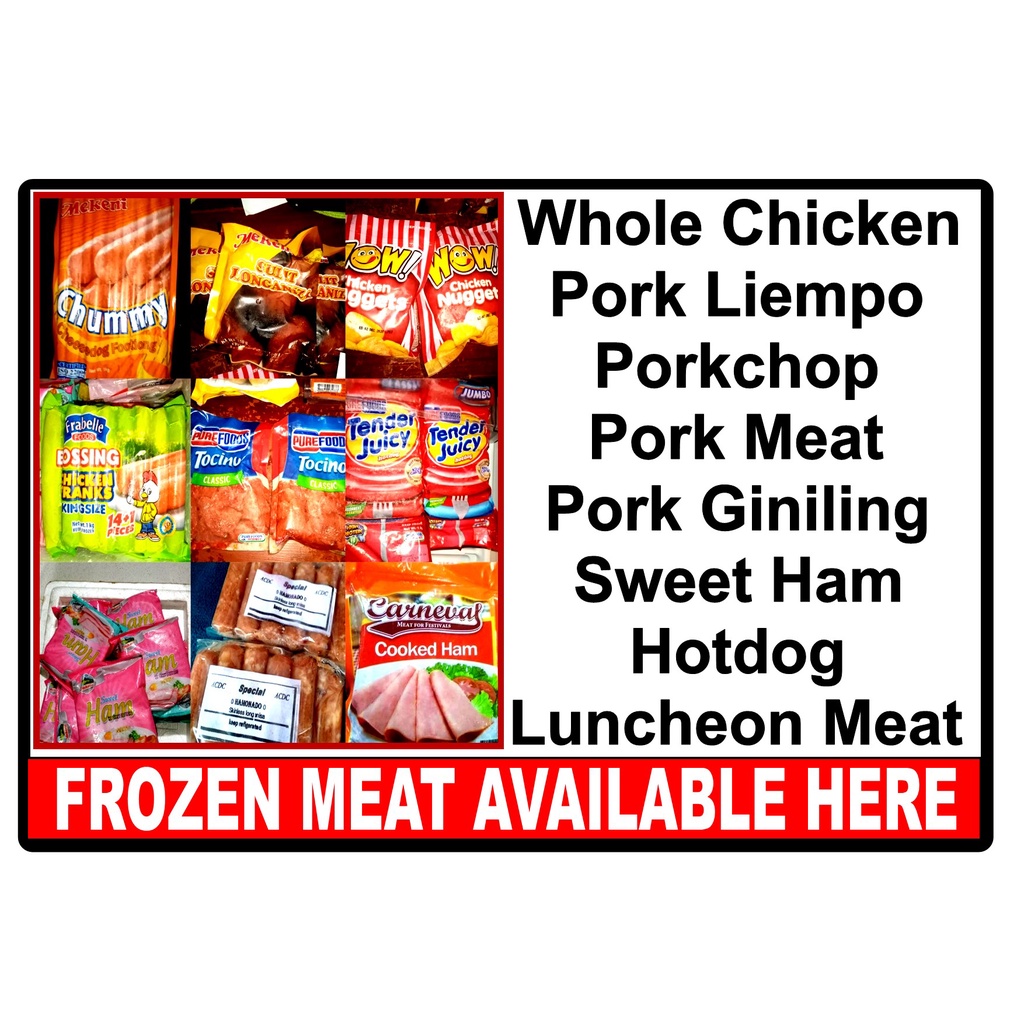 FROZEN MEAT LAMINATED SIGNAGES (A4 SIZE) | Shopee Philippines