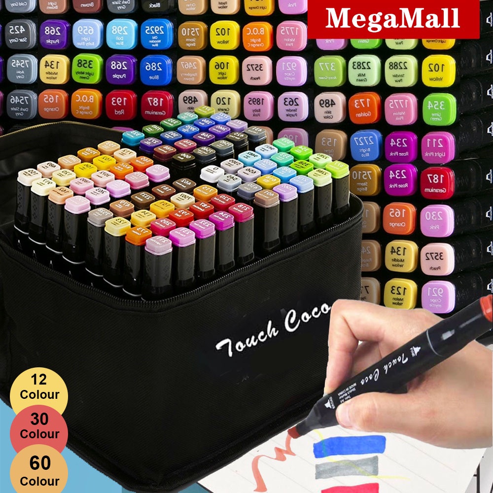 30/60/80Pcs Colors Painting Markers Manga Sketching Markers Art School ...