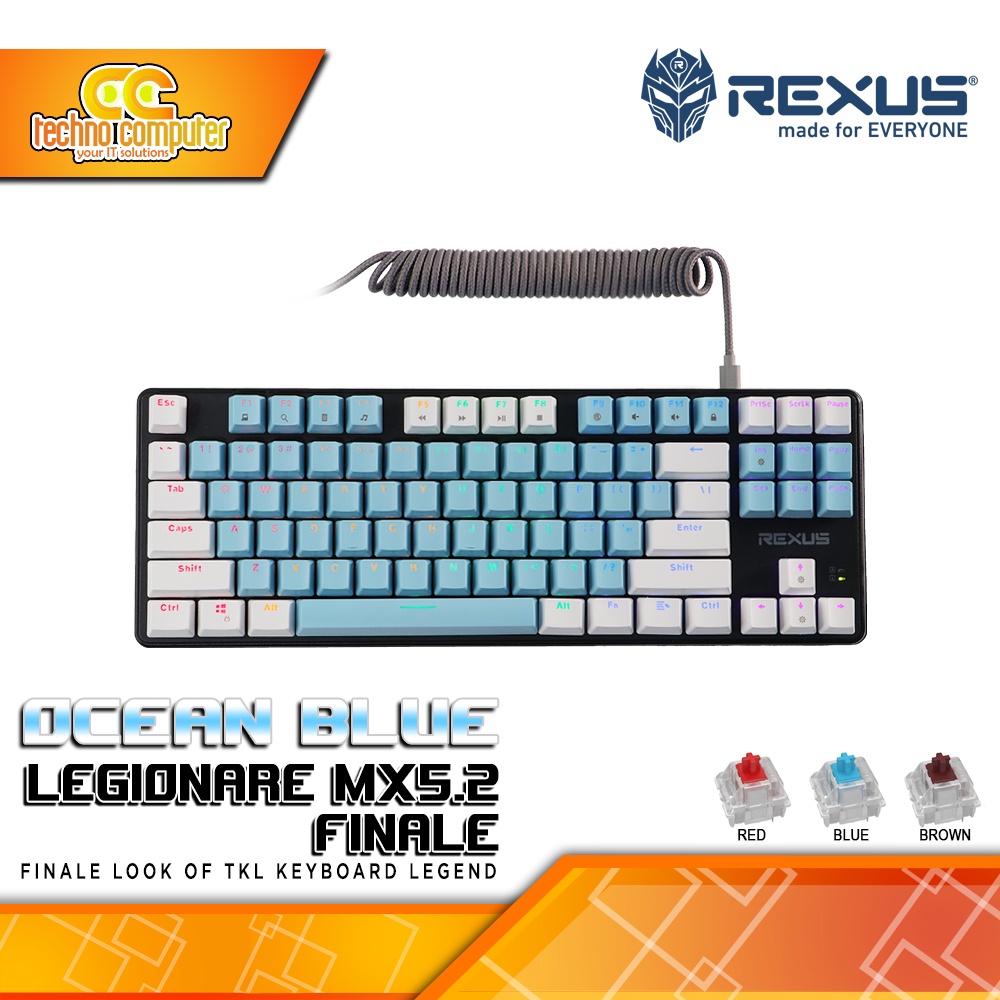 Rexus LEGIONARE MX5.2 FINALE TKL Blue/White RGB Mechanical - Gaming ...