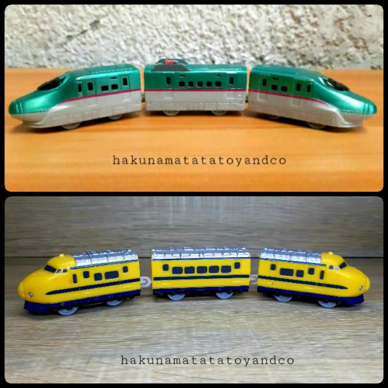 E5 Hayabusa shinkansen / Dr.yellow pullback mini train non-motorized ...