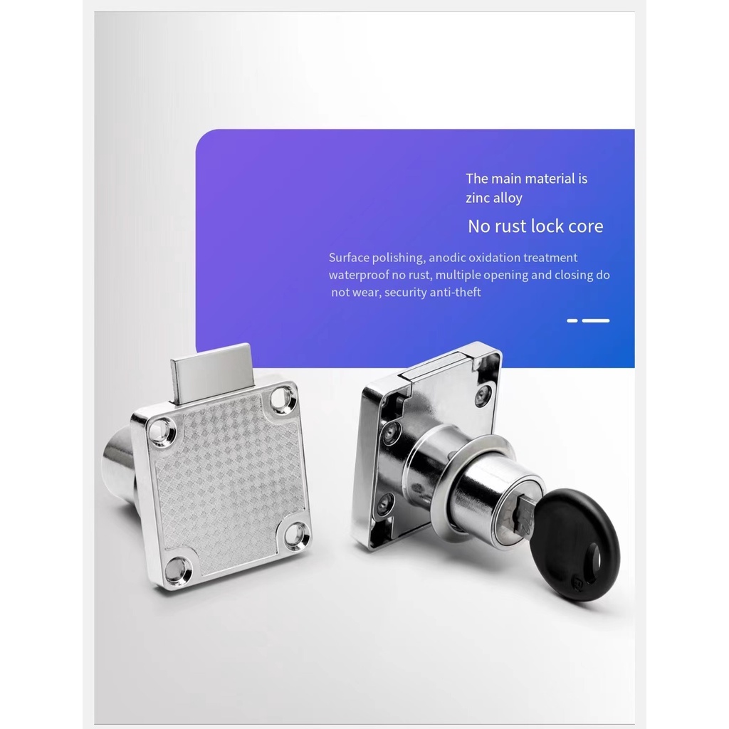 138-22 Drawer lock Zinc Alloy Furniture Door Cabinet Locks for Office Desk Letter Drawer lock ...