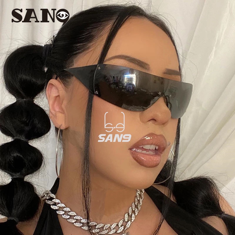 【Ready Stock】COD (San9)Frameless One-piece Sunglasses Pentagon 2023 New ...