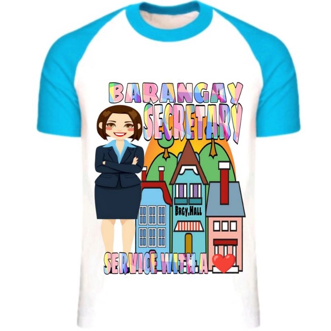 BARANGAY SECRETARY Raglan Shirts Sublimation Print | Shopee Philippines