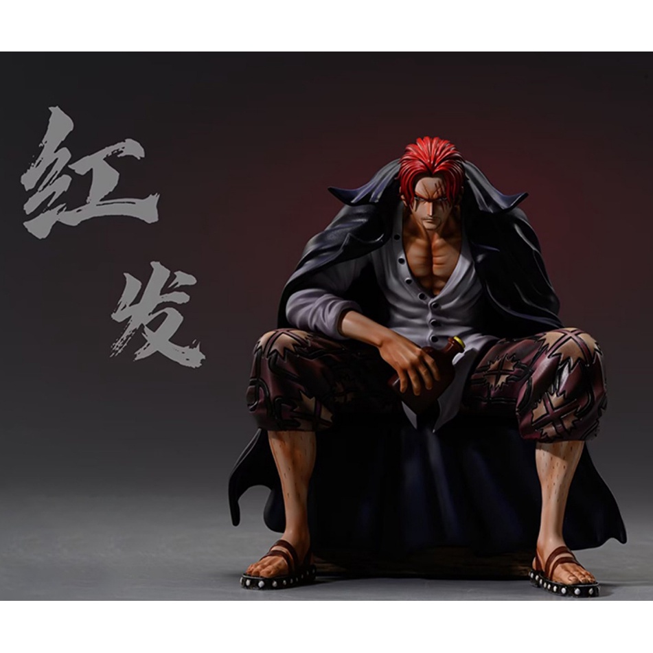 Anime One Piece Shanks Figure Sitting Position Collectible Figurines ...