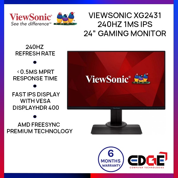 EDGE | VIEWSONIC XG2431 240Hz 1ms HDR400 FHD 1920x1080 IPS 24" Gaming ...