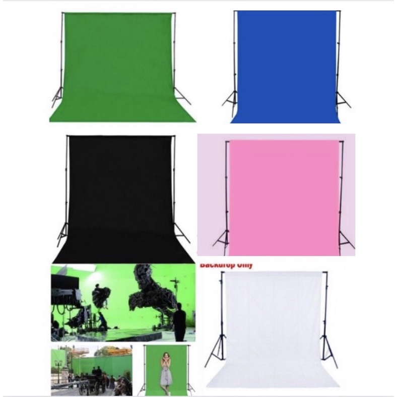 Size 3m*1m7 studio backdrop - event backdrop in GREEN - BLUE - BLACK ...