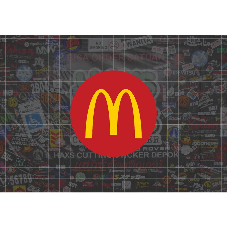 Cutting Sticker Logo Mcdonalds 8cm For Motorcycle Car V1 | Shopee ...