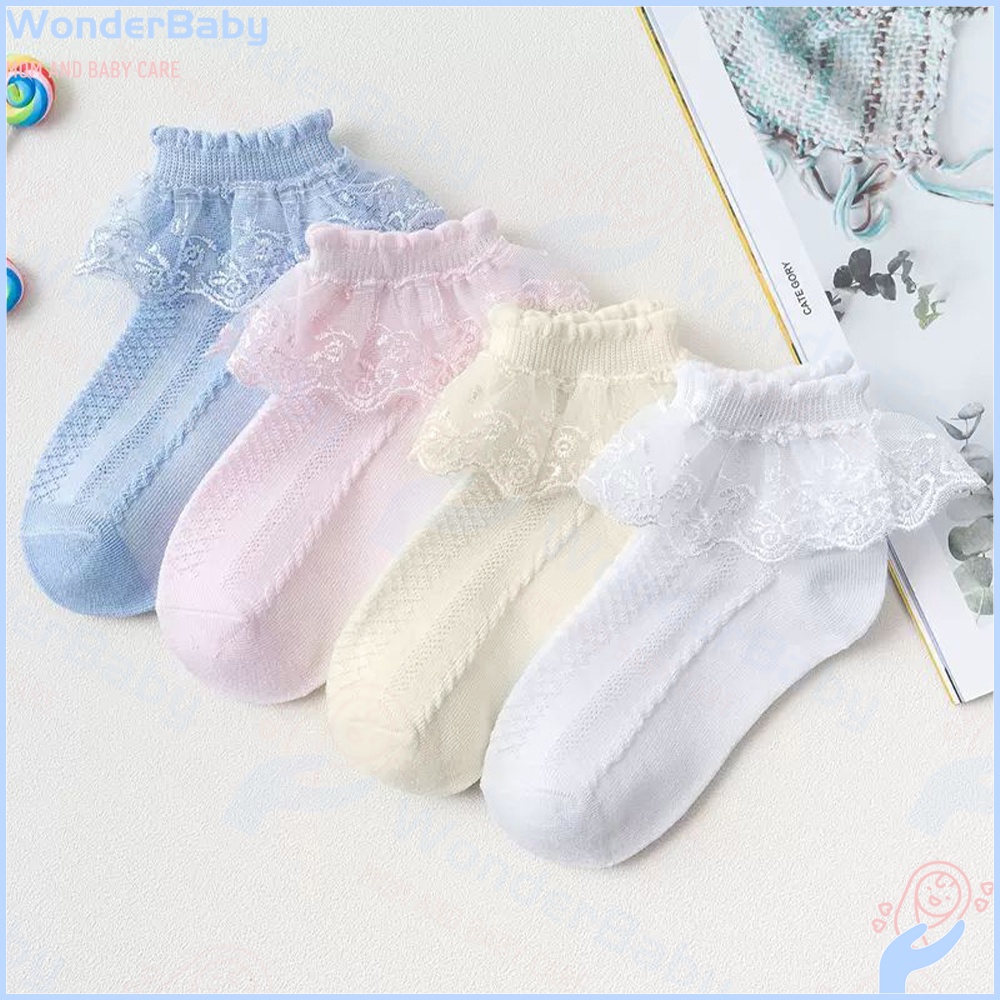 WD【COD】 Baby socks princess Socks pure cotton breathable socks for baby ...