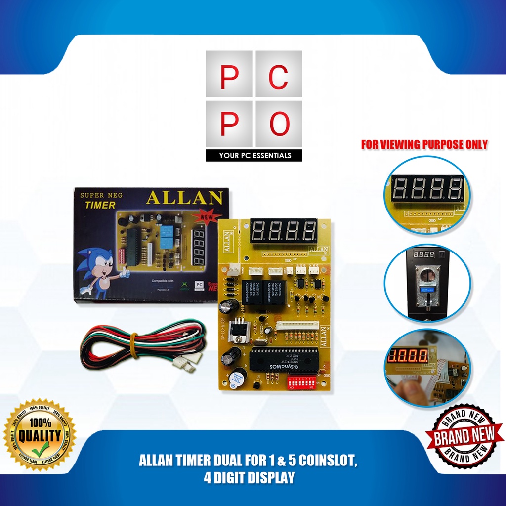 ALLAN TIMER DUAL FOR 1 & 5 COINSLOT, 4 DIGIT DISPLAY | Shopee Philippines