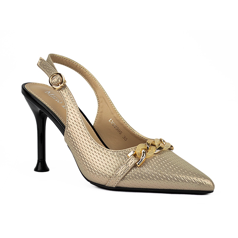 Mario D' Boro Women's Heeled Sandals Lv 22505 Beige/Silver C13 | Shopee ...