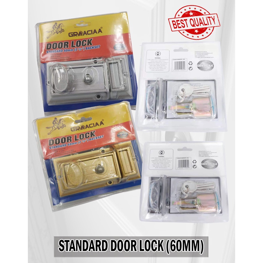 Zinc Cylinder Deadbolt Latch Lock for Night Gate Door Entrance | Shopee ...