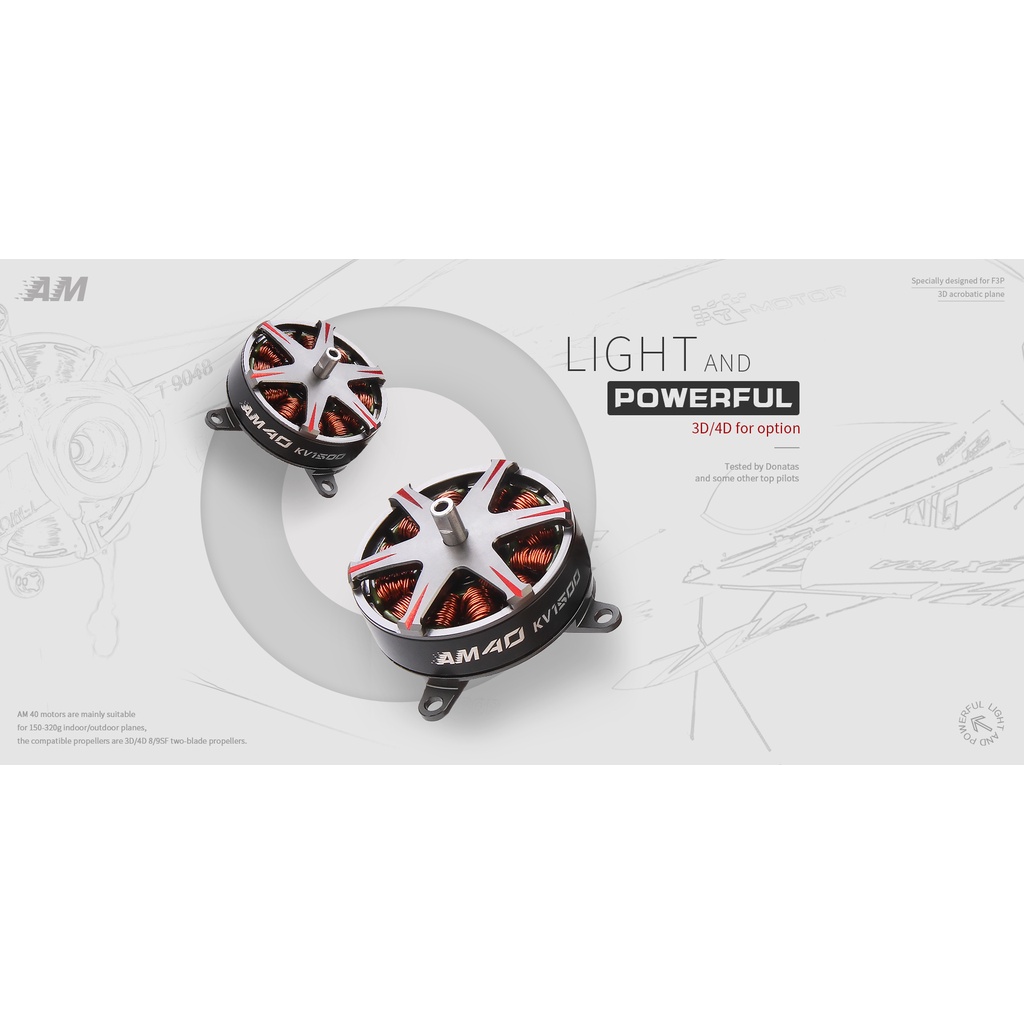 T-Motor AM40 1850KV+AM16+8542 4D Propeller Combo | Shopee Philippines