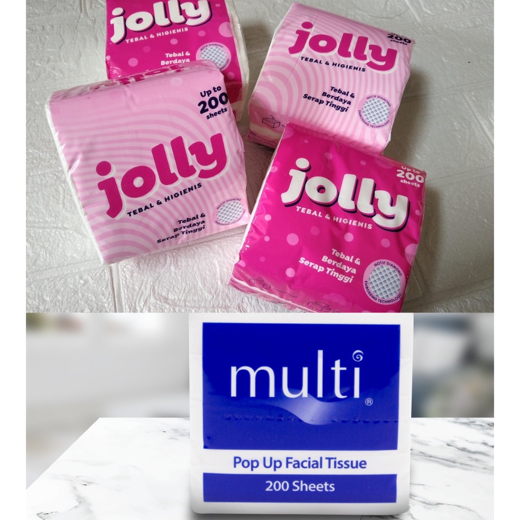 Jolly pop up 200 Sheets Multipurpose Tissue multi pop up 200 Sheets ...