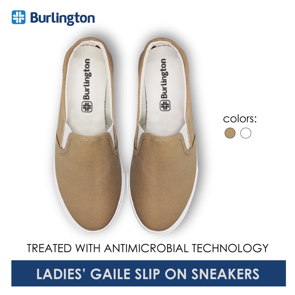 Burlington Ladies’ Gaile Low Cut Canvas Slip on Sneaker Shoes HLH2403 ...