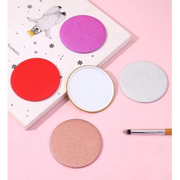 Mini Mirror Portable Cute glitter RANDOM Color & Style beauty handy ...