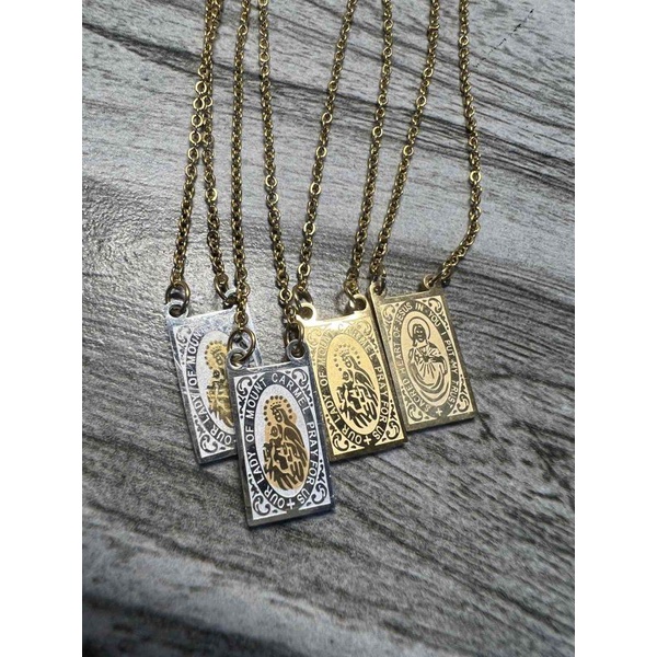 Stainless Steel Scapular (Benedictine/Mt. Carmel) | Shopee Philippines