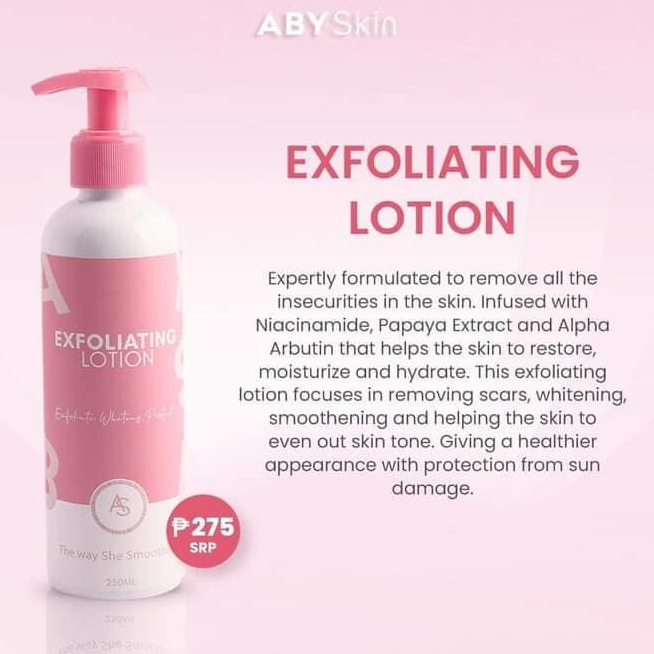 Aby Skin Expoliating Lotion 250ml | Shopee Philippines