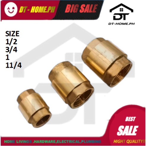BRASS CHECK VALVE SIZES: 1/2" , 3/4" , 1" , 1.1/4" (VERTICAL TYPE ...