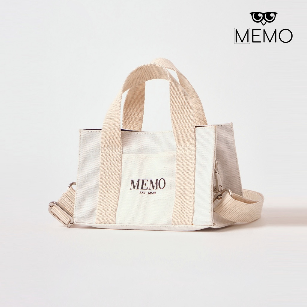 Memo Micro Box Bag For Women (Black/Off White) | Shopee Philippines