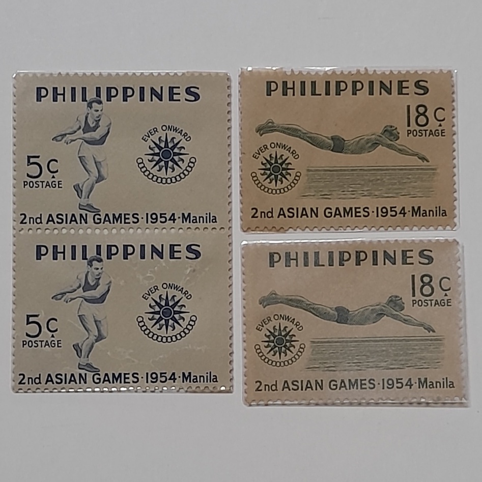 Philippine Postage Stamp set (Original-Well Kept): 1954 2nd Asian Games - (Unused-Mint condition ...
