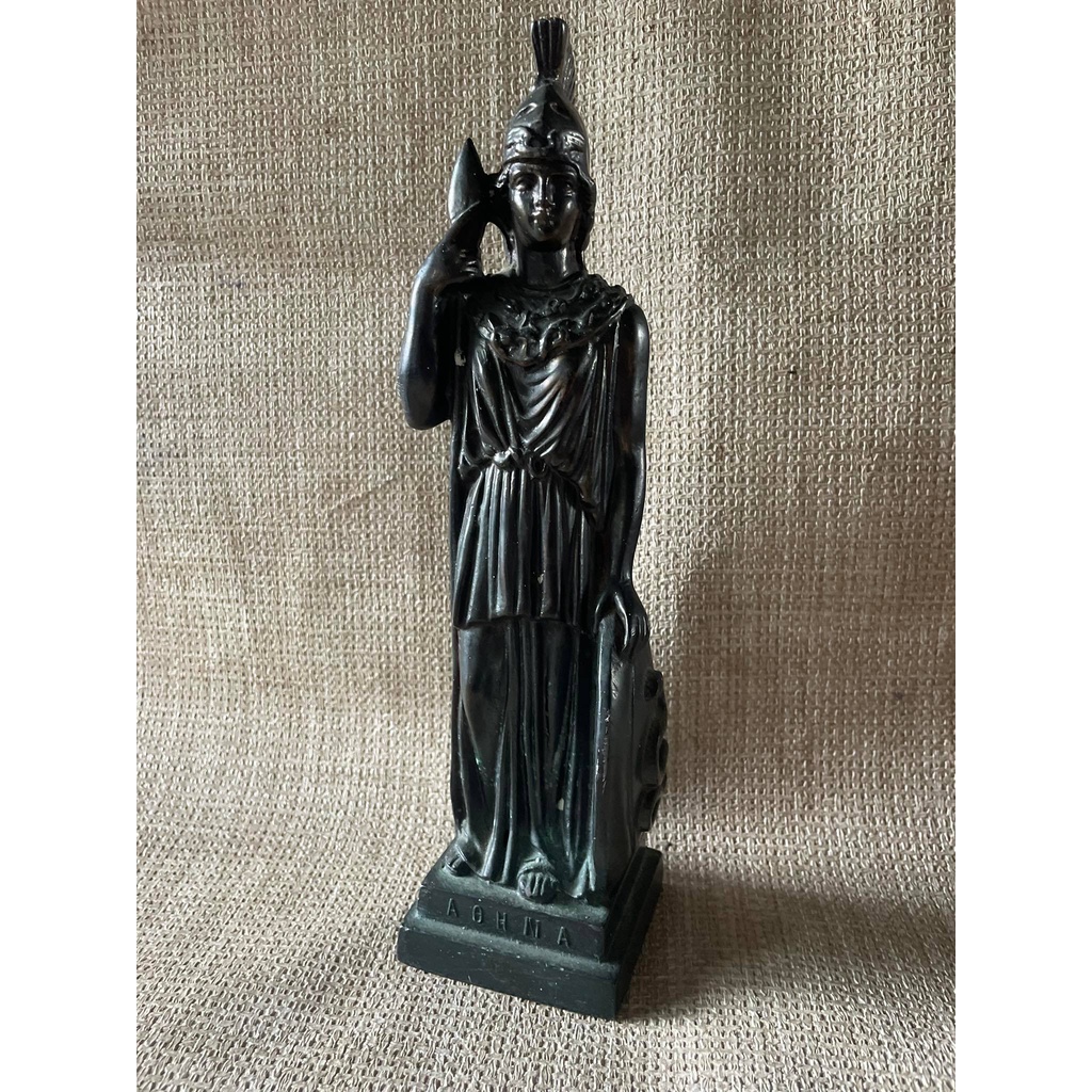 Vintage Athena Sculpture Aohna Handmade in Greece Bronze Plated Figure ...
