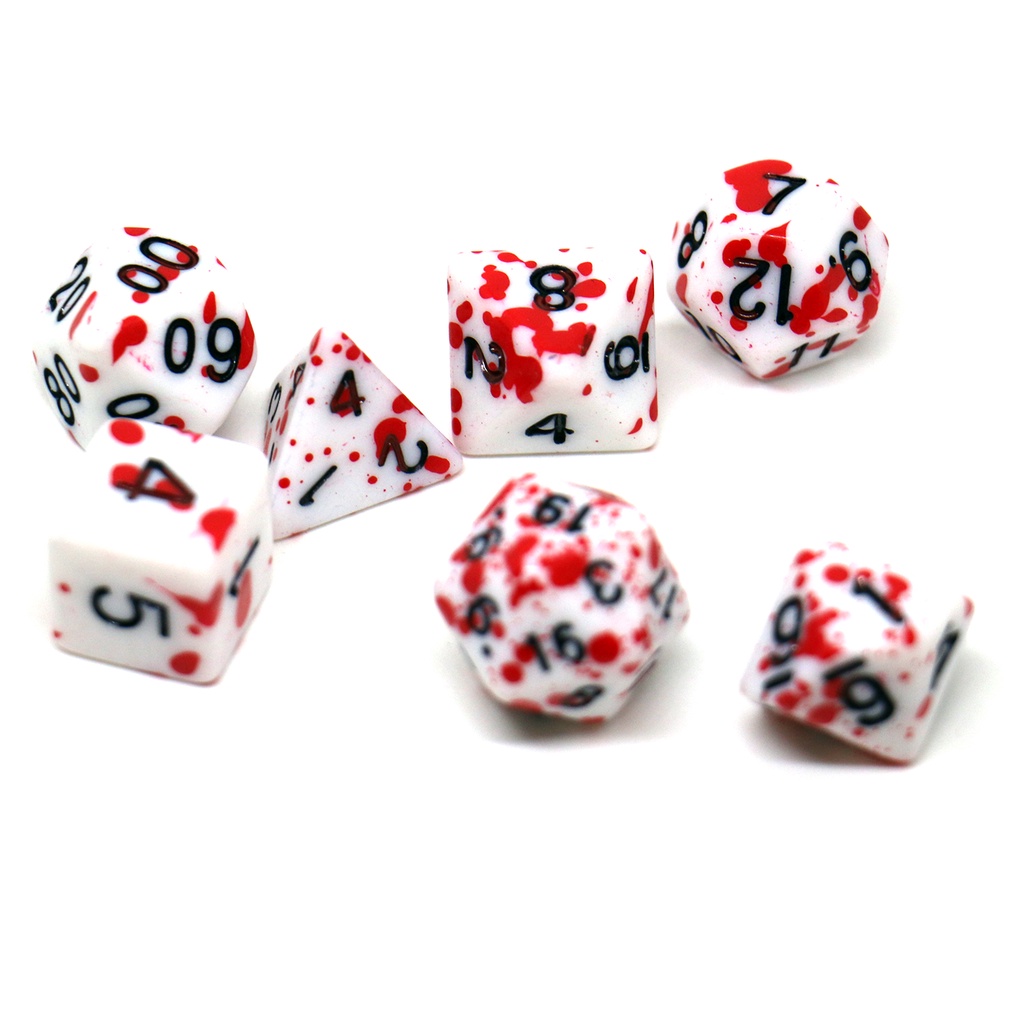 7pcs/Set With Box Blood Stain DND Dice Set TRPG Dice With Box Polyhedral Table Game Dice for ...