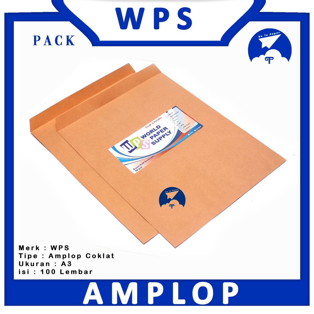Wps - Plain Brown Envelope Size A3 80gsm - Pack | Shopee Philippines
