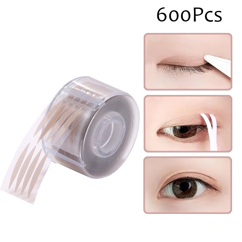600PCS Invisible Eyelid Sticker Lace Eye Lift Strips Double Eyelid Tape ...