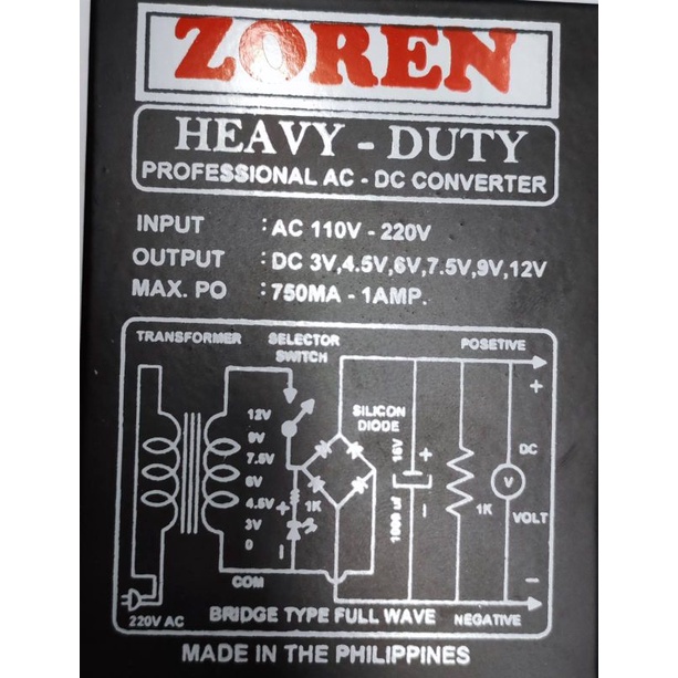 ZOREN 750MA TO 1AMP CONVERTER KIT | Shopee Philippines