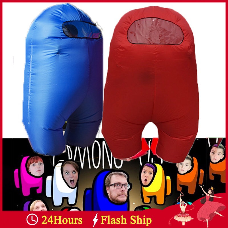 Halloween Inflatable Among Us Costume For Kids Adults Blow Up Suit ...