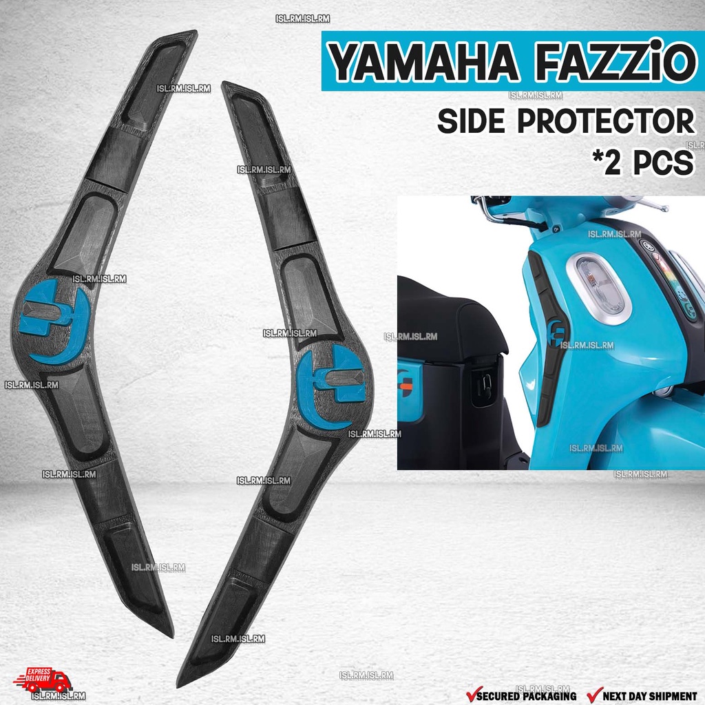 Yamaha Fazzio 125 Side Protector 2 pcs Cyan / Gray Plug and play ...