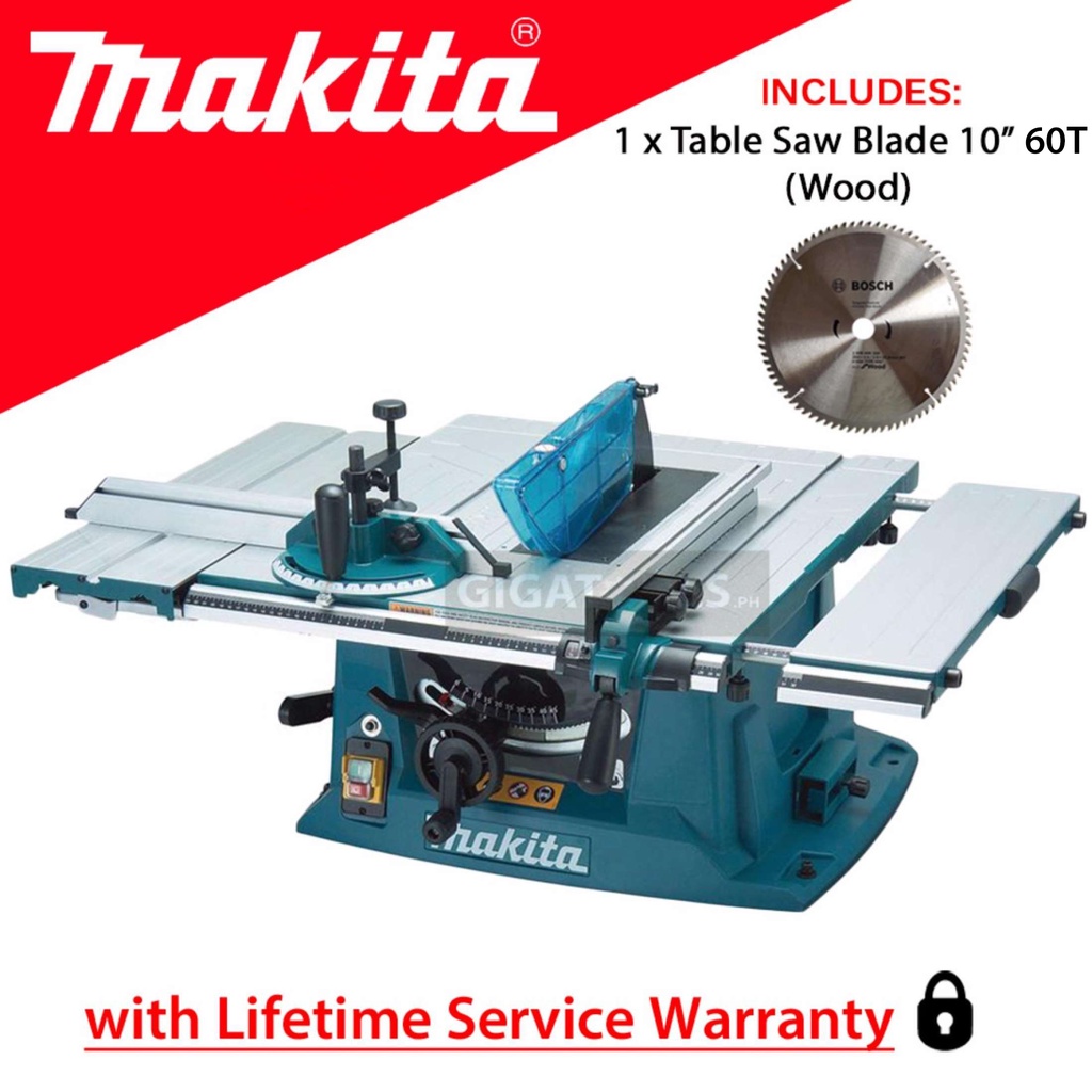 Makita MLT100 10" Table Saw w/o Stand 1500W with FREE table saw Blade ...