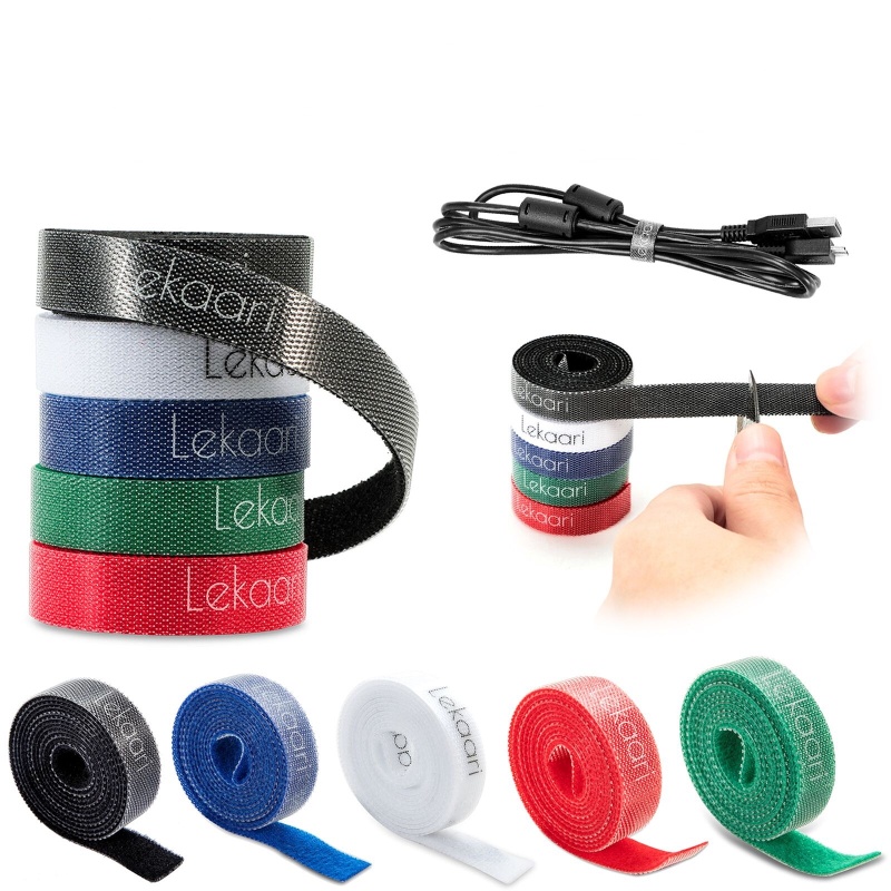 Velcro USB Cable Organizer Wire Winder Clip Earphone Holder Cord ...