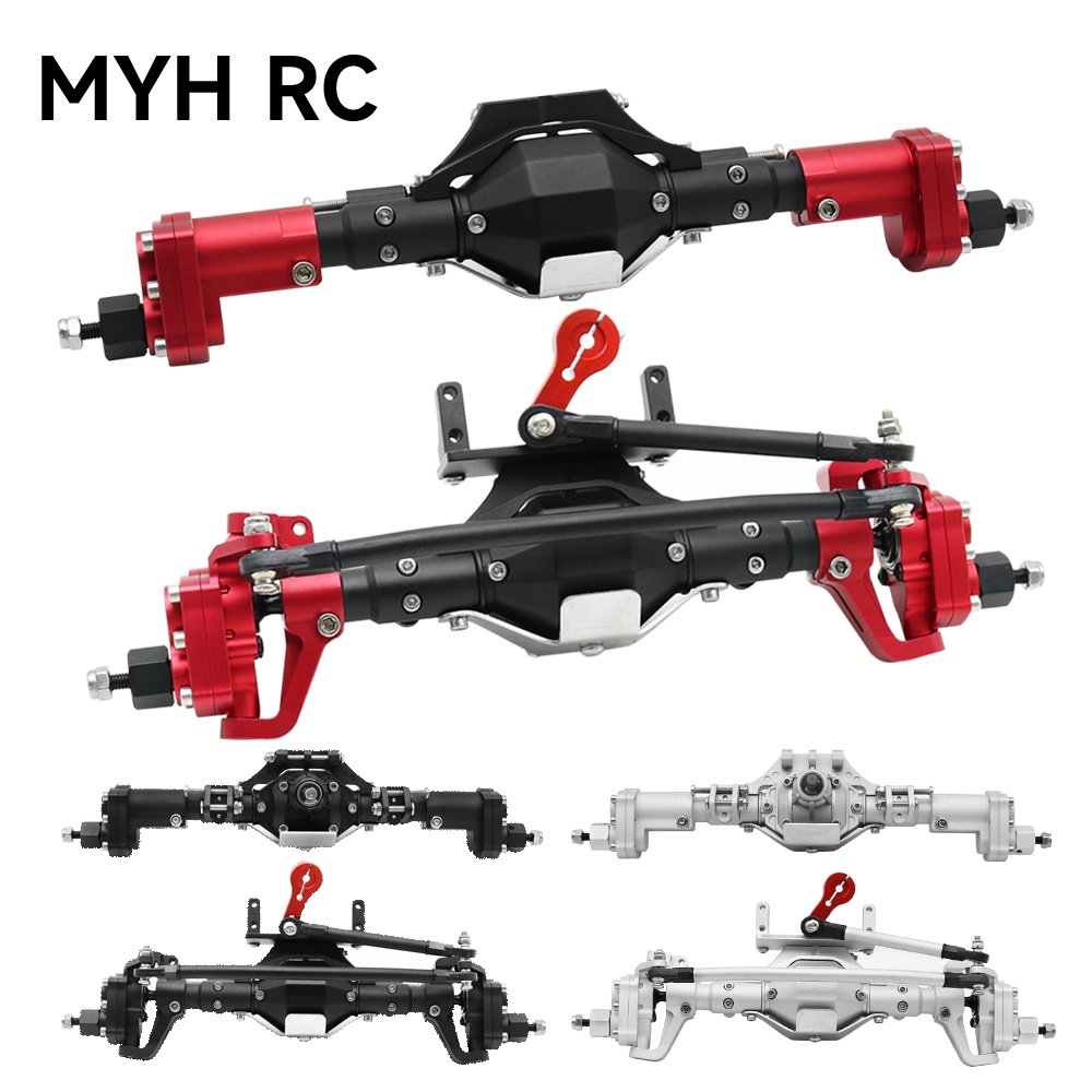 MYHRC Front and Rear Portal Axle CNC Aluminum Alloy Anodized for 1/10 RC Rock Crawler Axial ...