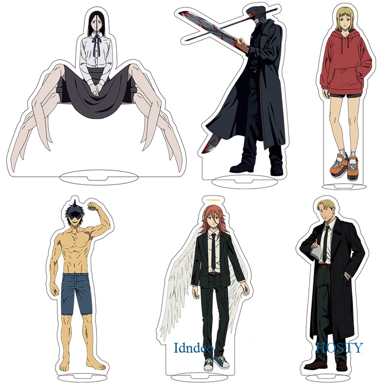 IDNDEO Anime Chainsaw Man Figure Stand Model Denji Pochita Power ...