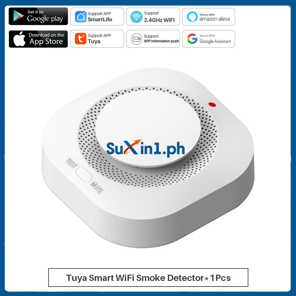 Tuya 90DB Wifi Smoke Detector Sensor, sound alarm, smoke combination ...