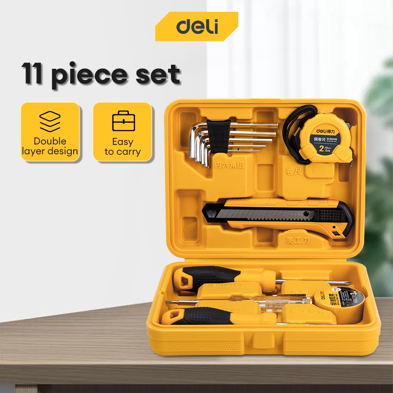 Deli 11Pcs/Set Household Tool Box High Quality Rapairing Tools With A ...
