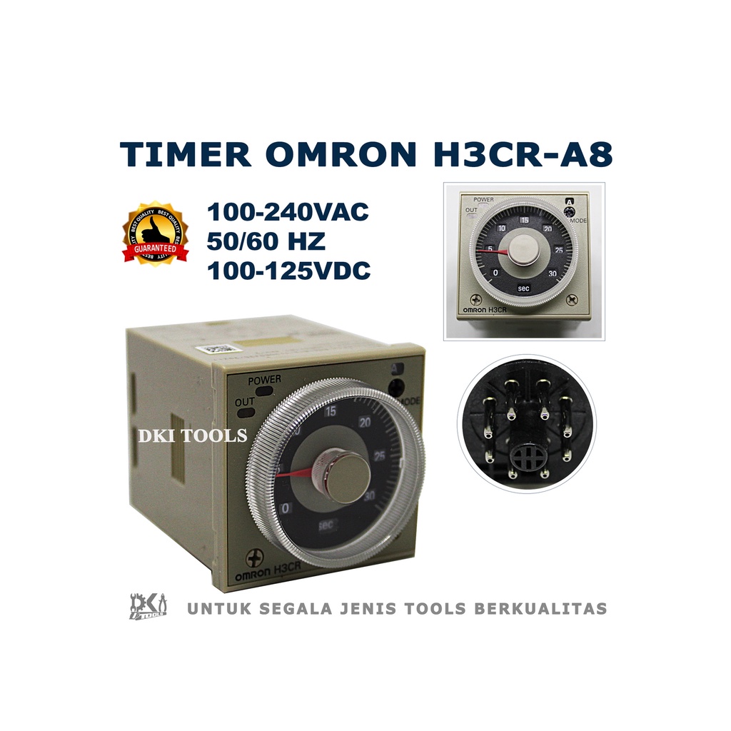 Omron Analog Timer H3CR-A8 100-240VAC 8-Pin Feet Without Socket Relay ...