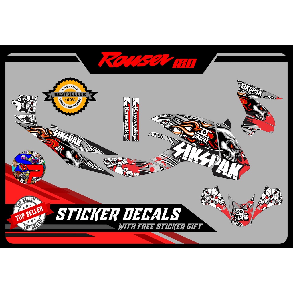 ROUSER 180,Pulsar 180 Bajaj kawasaki Full Set STICKER DECALS | Shopee ...