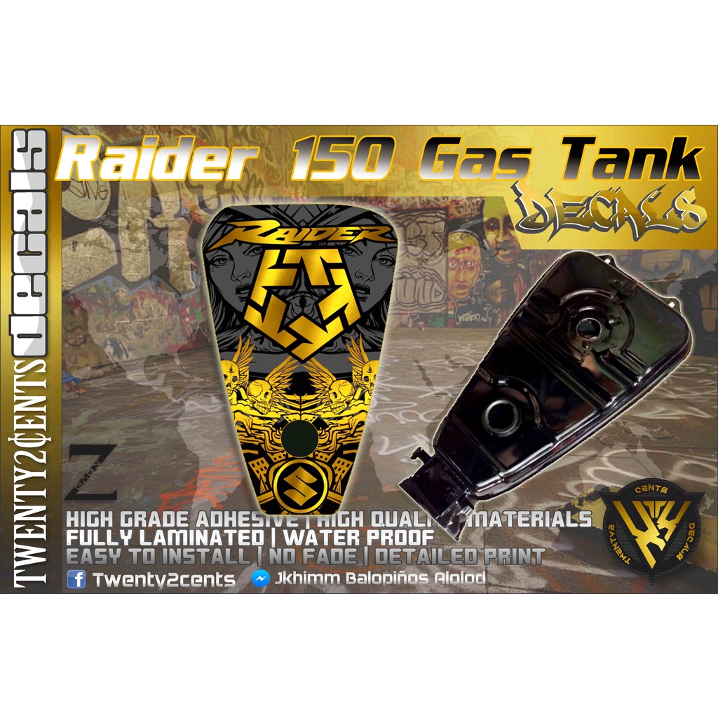 Suzuki Raider 150 Carb / Reborn High-Quality Gas tank Decal Stickers ...