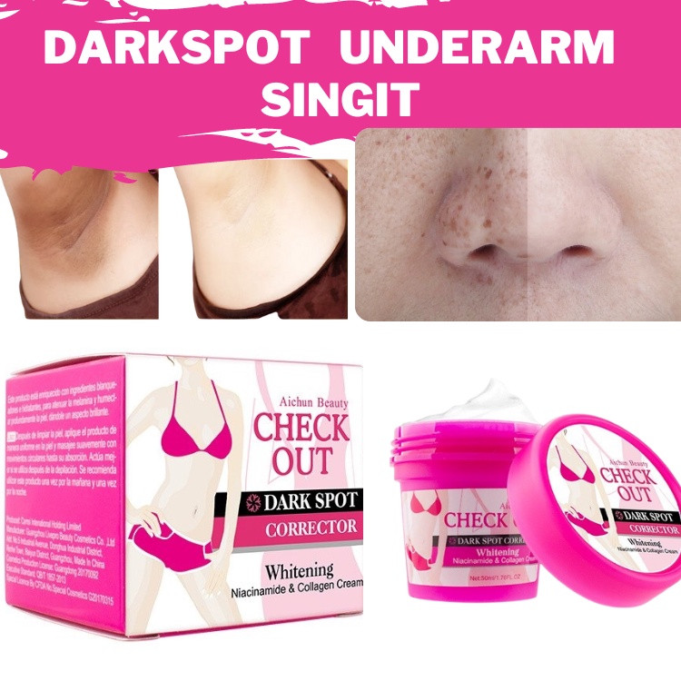 Check Out Dark Spot Corrector Collagen Cream (Pampaputi ng Singit) Tuhod | Kilikili Whitening ...